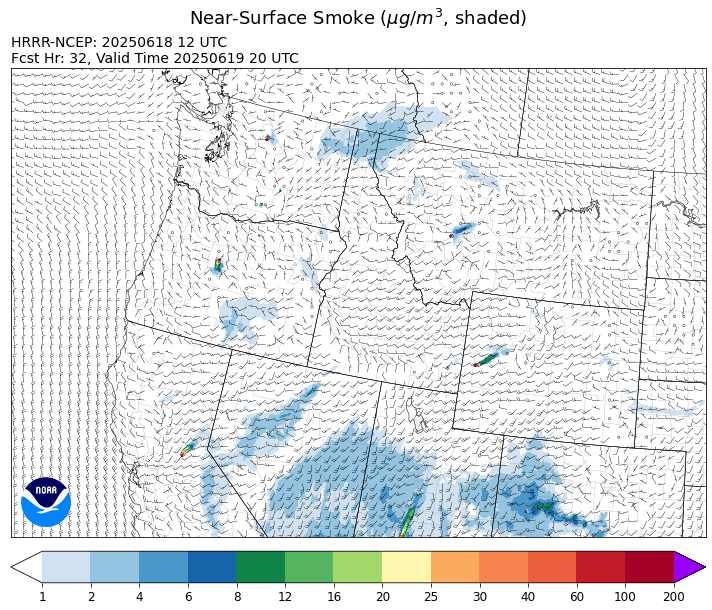 Smoke Forecast for Wednesday, June 18, 2025, 10:00 AM | Montana DEQ