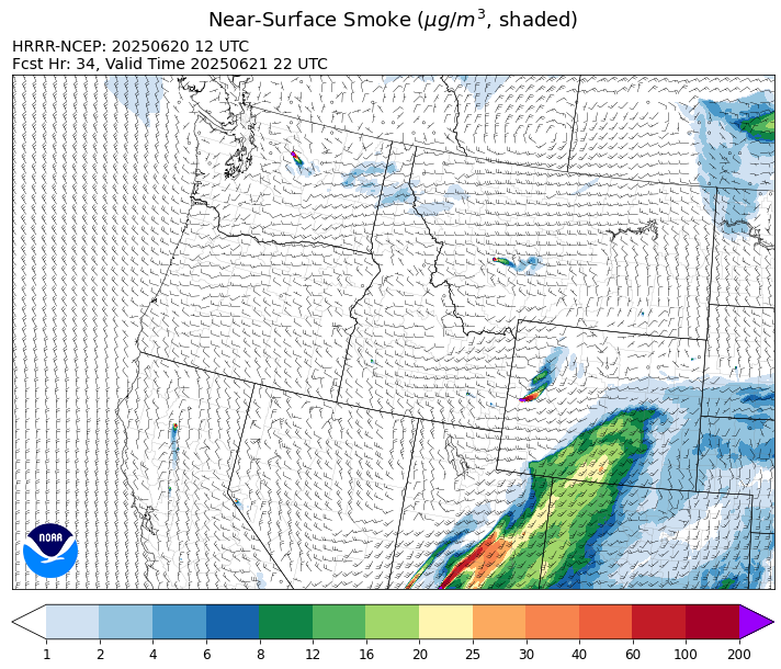 Smoke Forecast for Friday, June 20, 2025, 10:00 AM | Montana DEQ