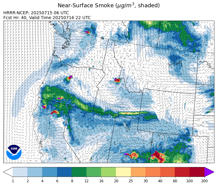 Smoke Forecast for Tuesday, July 15 2025 9:30 AM | Montana DEQ