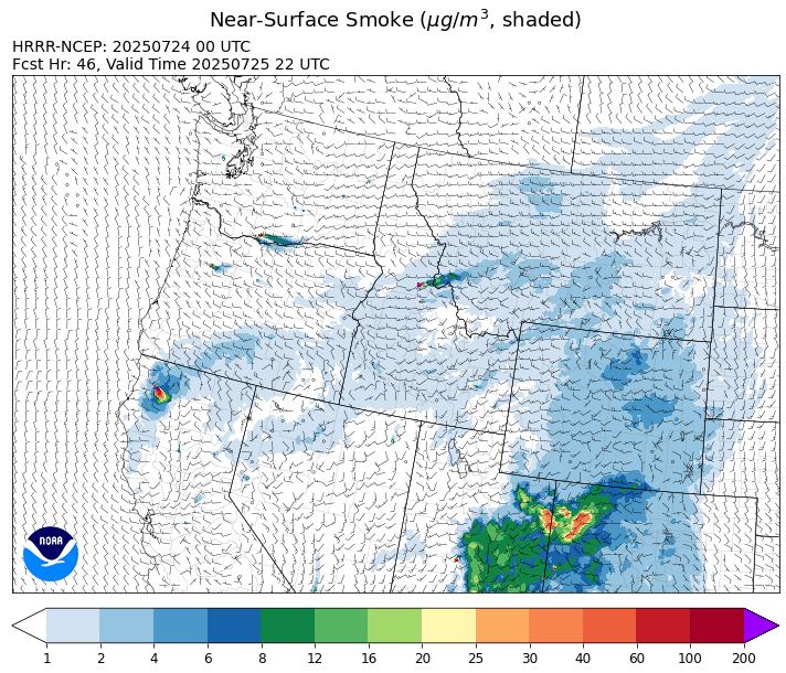 Smoke Forecast for Thursday, July 24, 2025 9:30 AM | Montana DEQ