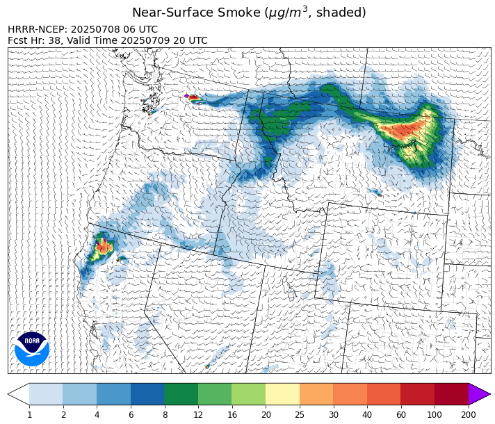 Smoke Forecast for Tuesday, July 8, 2025 9:30 AM | Montana DEQ