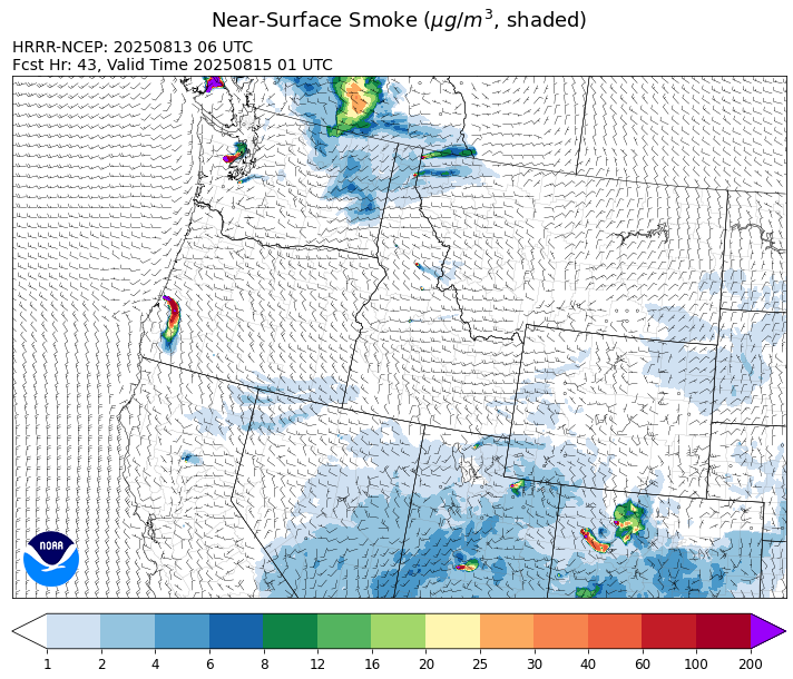 Smoke Forecast for Wednesday, August 13, 2025 9:30 AM | Montana DEQ