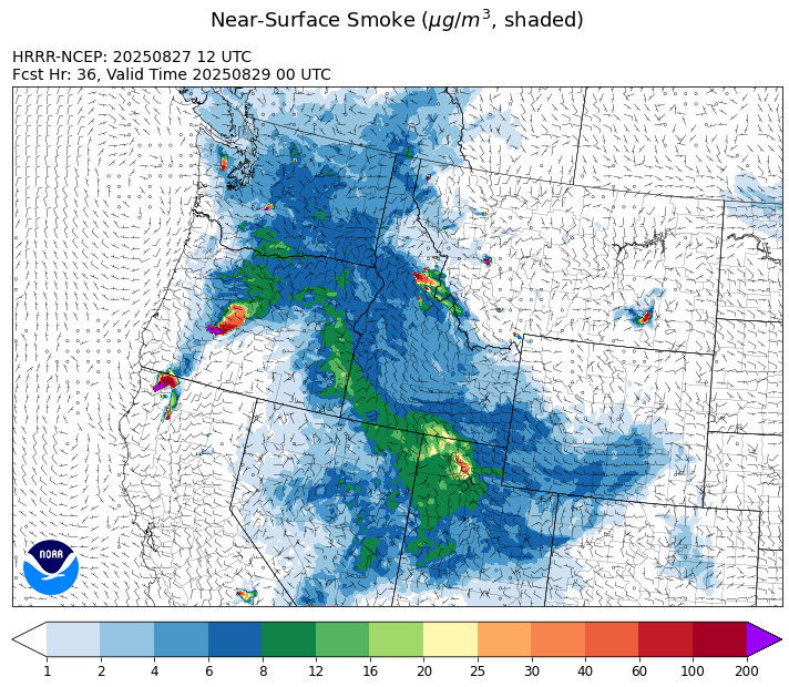 Smoke Forecast for Wednesday, August 27, 2025 2:00 PM | Montana DEQ