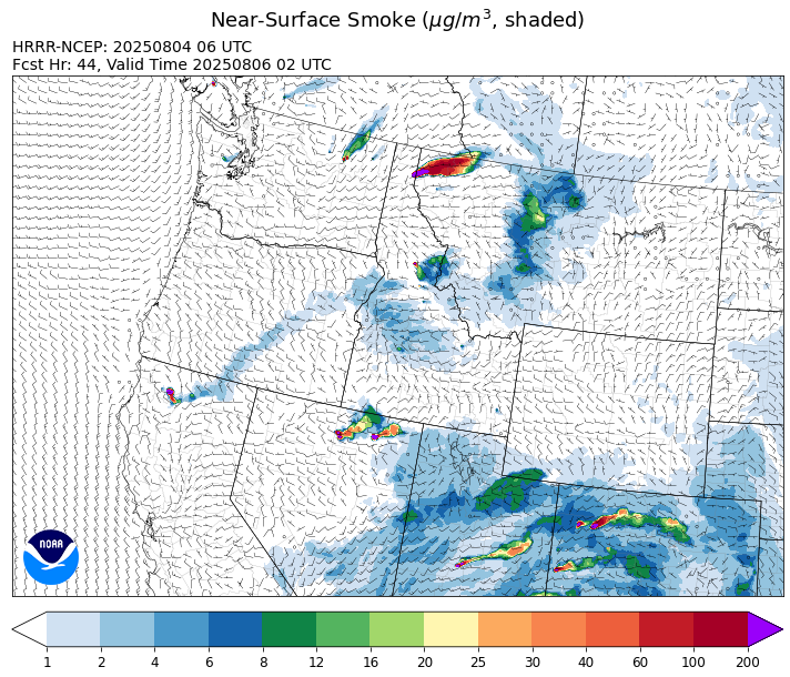 Smoke Forecast for Monday, August 4, 2025 9:30 AM | Montana DEQ