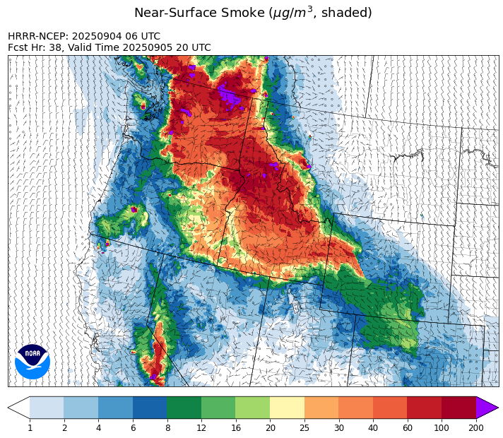 Smoke Forecast for Thursday, September 4, 2025 10:00 AM | Montana DEQ